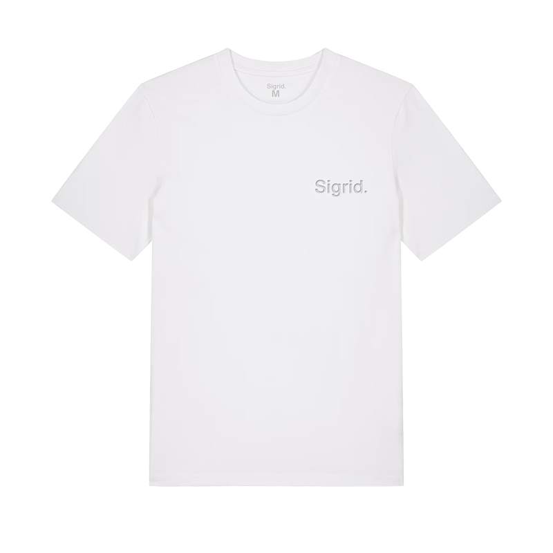 White Puff Print Logo T-Shirt - Sigrid