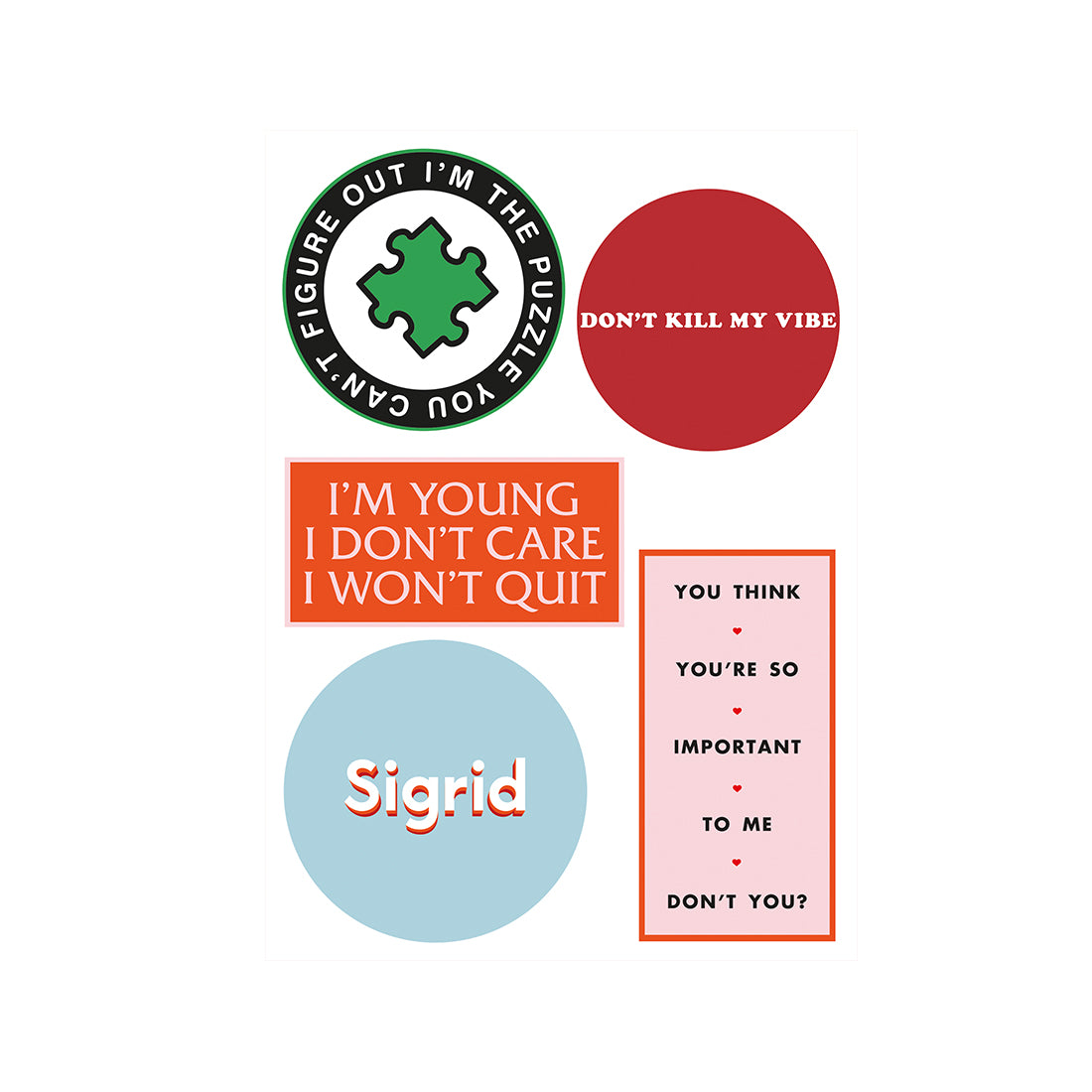 Sigrid Sticker Sheet - Sigrid